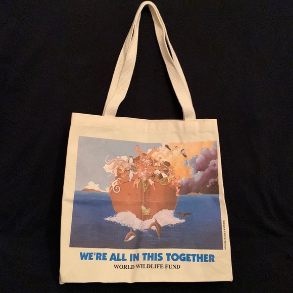 Wwf | Bags | World Wildlife Fund Noahs Ark Tote Bag Were All In This ...